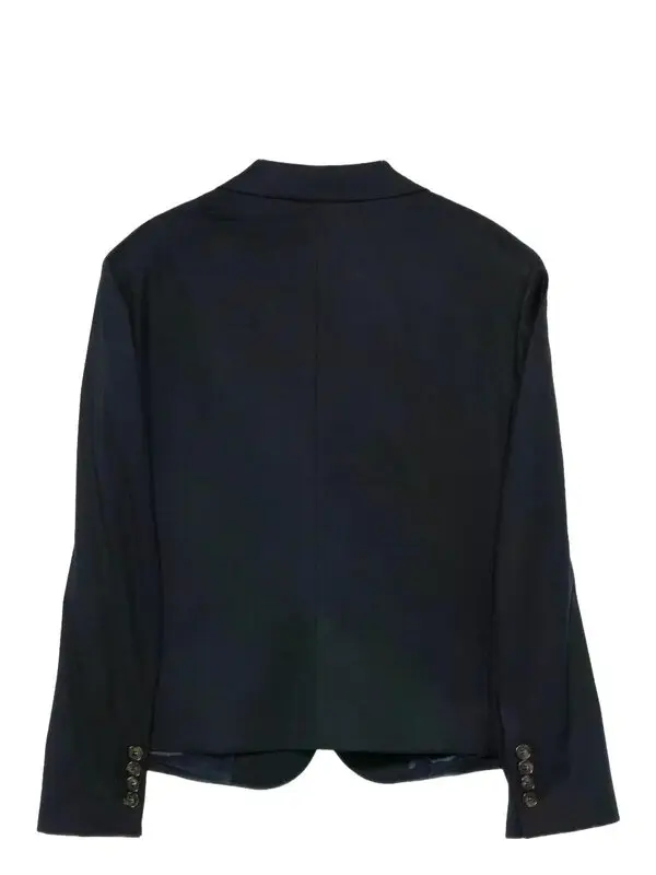 MANUEL RITZ Logo-pin Single-breasted Blazer - Blue