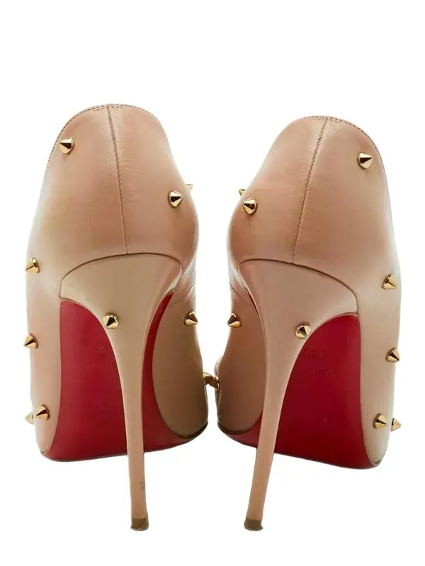 CHRISTIAN LOUBOUTIN Degraspike Leather Heeled Pumps - Neutrals