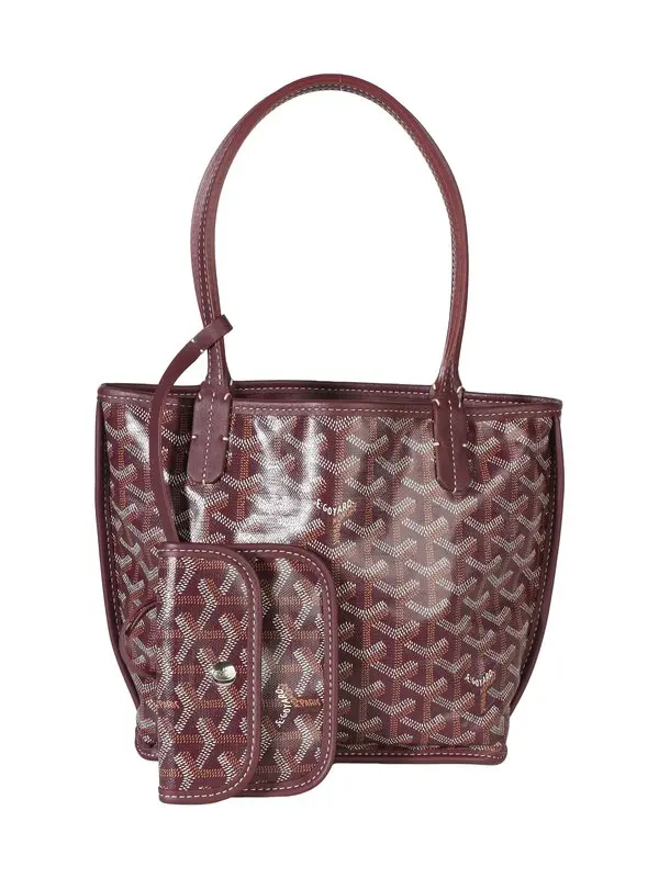 Goyard Burgundy Goyardine Canvas Anjou - Red