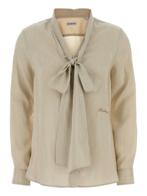 Burberry Embroidered Silk Shirt - Multicolor