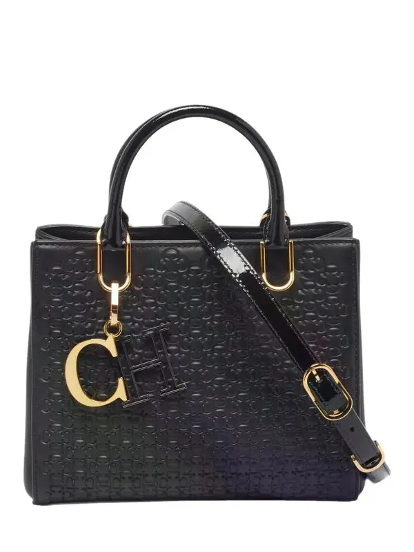 Carolina Herrera Small Duchess Rosetta Insignia Tote Bag - Black