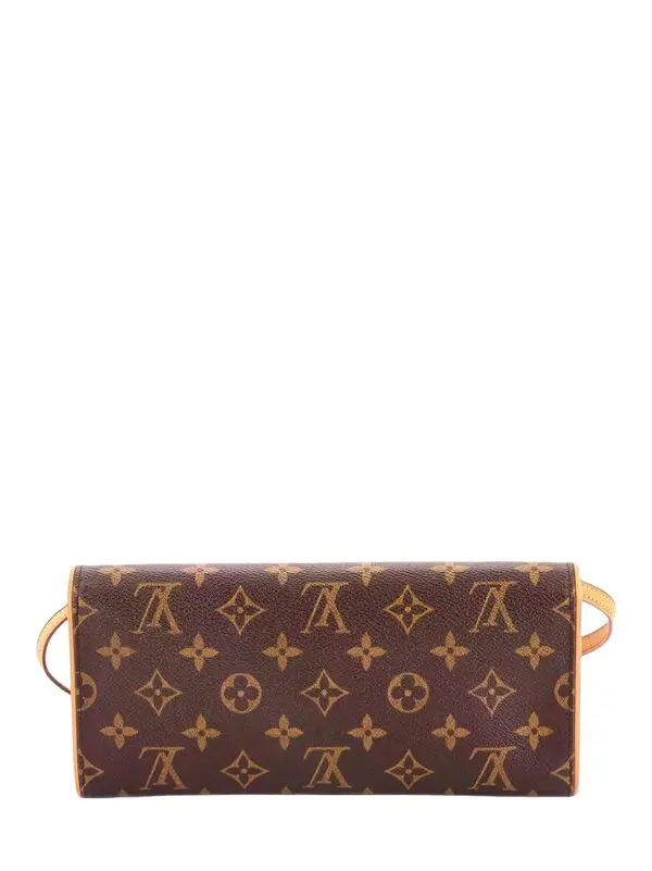 LOUIS VUITTON Twin Handbag Monogram Canvas Gm Crossbody Bag - Brown
