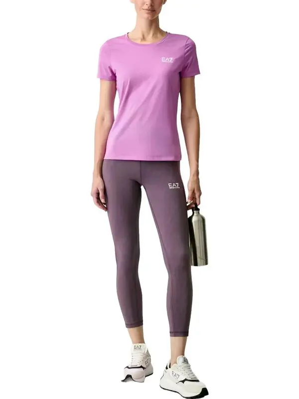 EA7 Vigor7 Logo-print Short-sleeve T-shirt - Pink