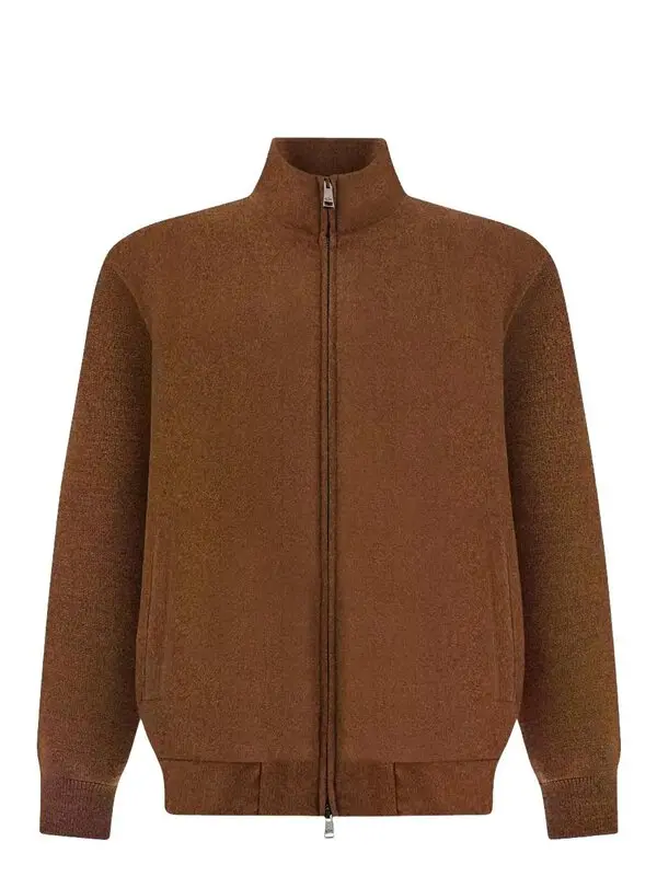 Paul & Shark The Layover Zip-up Cardigan - Brown