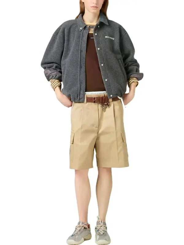 Miu Miu Chino Bermudas - Neutrals