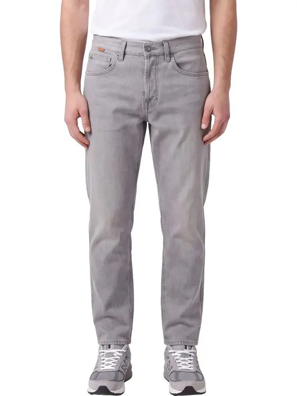 LARDINI Skinny Fit Five-pocket Cotton Denim Jeans With Mid-rise Waist - Grey