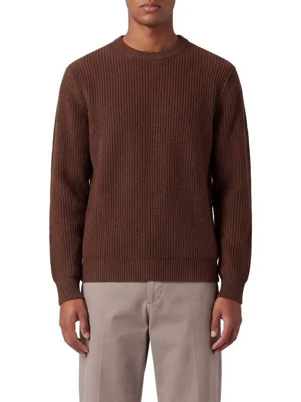 Canali Wool And Cashmere Blend Crewneck Jumper - Camel