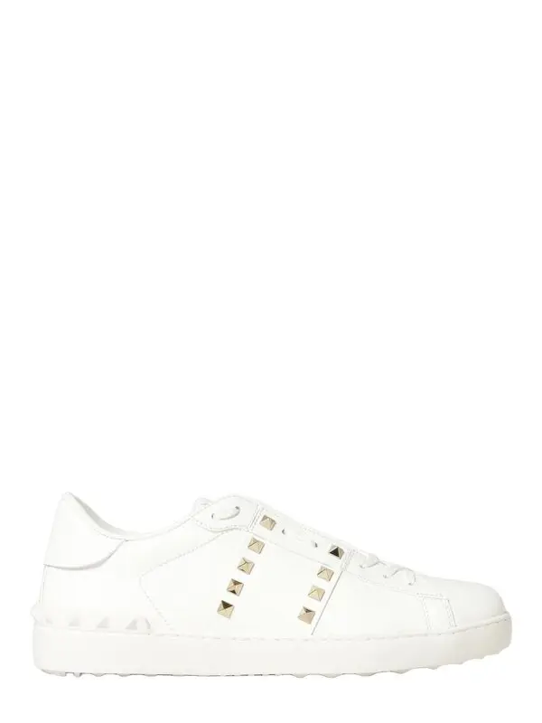 Valentino Garavani Rockstud Untitled Studded Smooth Leather Trainers - White