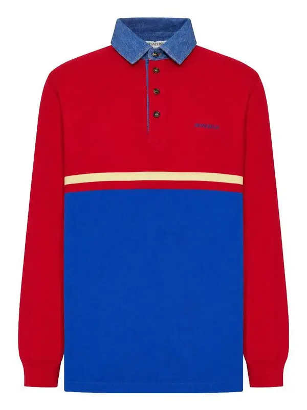 JW Anderson J.w.anderson Two-tone Cotton Polo Shirt - Multicolor