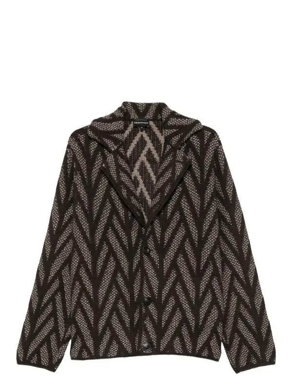 Emporio Armani Wool Blouson Jacket - Brown
