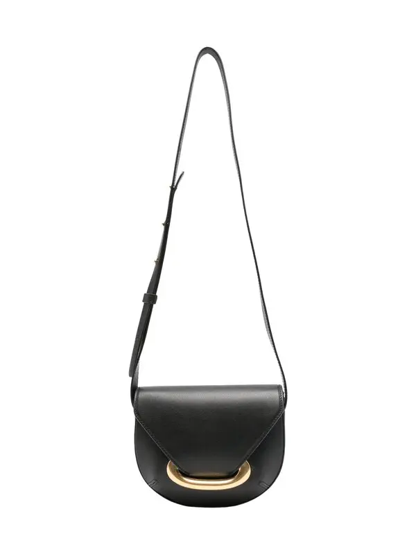WANDLER Mini Leather Crossbody Bag With Adjustable Strap & Magnetic Closure - Nero