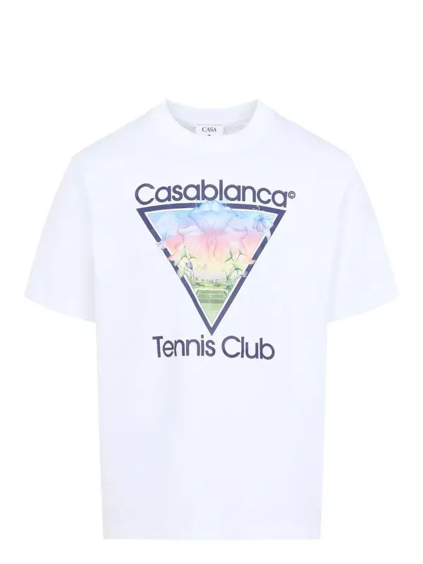 Casablanca Tennis Club Icon Printed Classic T-shirt - Multicolour