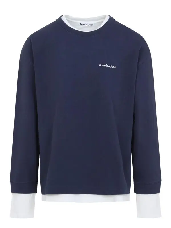 Acne Studios Organic Cotton Long-sleeve Mini Tee - Blue