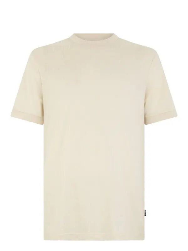 BOSS Cotton Crew Neck T-shirt - Beige