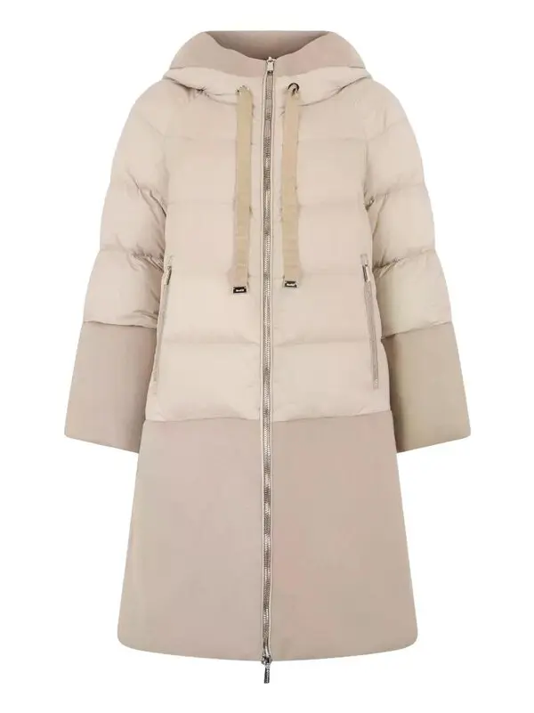 MOORER Noreyale Quilted-panelled Coat - Neutrals
