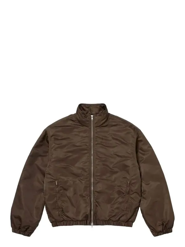 Supreme Fw26 Stand Collar Lined Nylon Jacket - Brown