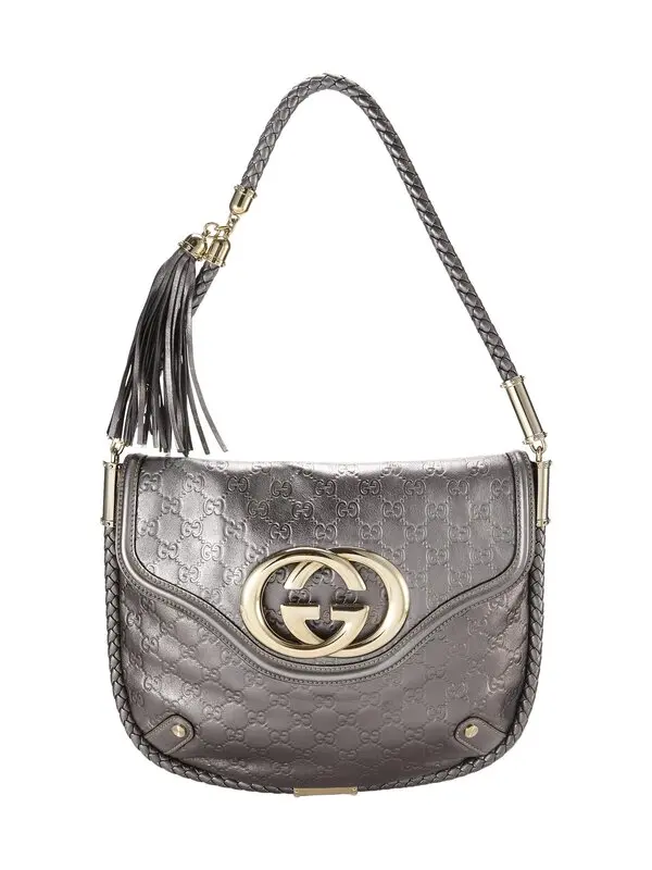 Gucci Metallic Britt Shoulder Bag - Silver