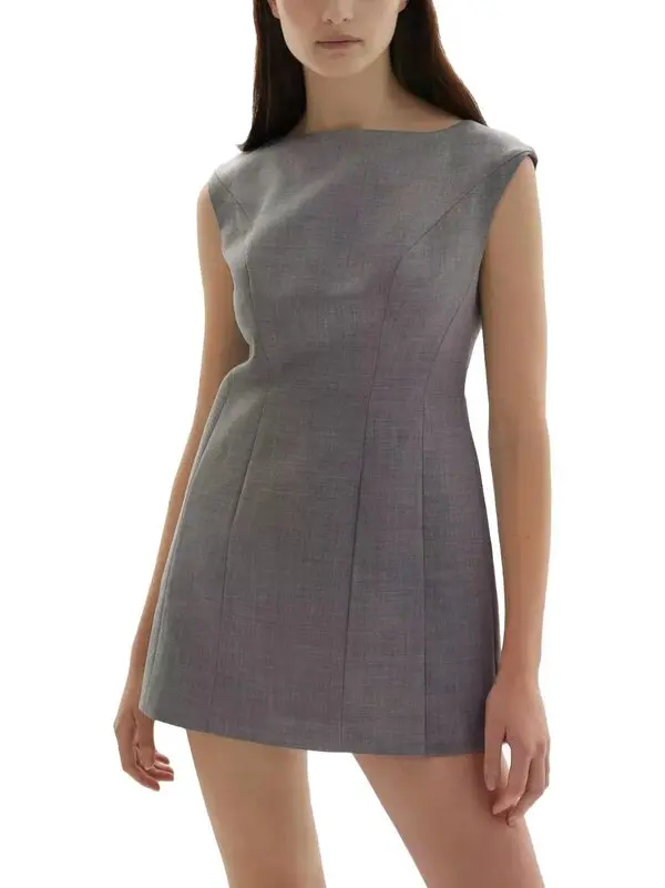JOAEN Kelli Sleeveless Pleated Mini Dress - Grey