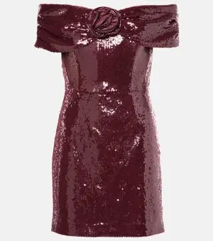 Rebecca Vallance X Nicky Hilton Zelda Sequined Minidress - Red