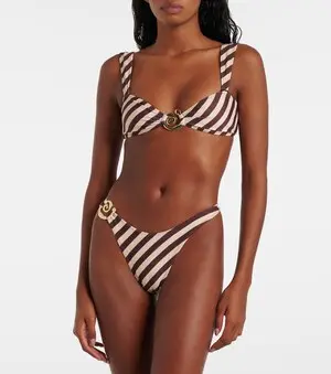 SAME Spiral Striped Bikini Bottoms