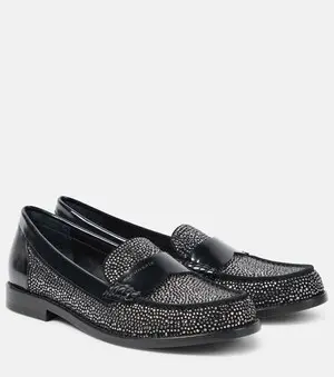Clergerie Embellished Leather Loafers - Black