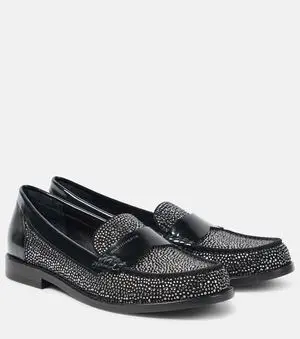 Clergerie Embellished Leather Loafers - Black
