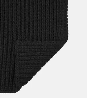 Gucci Ribbed-knit Wool And Cashmere Scarf