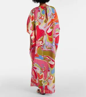 Emilio Pucci Orchidee Cotton Muslin Kaftan