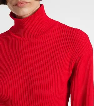 Magda Butrym Ribbed-knit Turtleneck Bodysuit