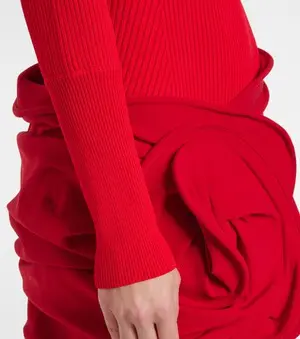 Magda Butrym Ribbed-knit Turtleneck Bodysuit
