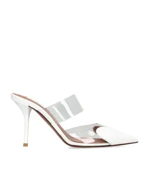 Alaïa Leather Coeur Mules 90 - White