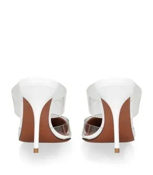 Alaïa Leather Coeur Mules 90 - White