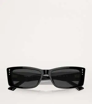 JIMMY CHOO Acetate Rectangle Sunglasses - Black