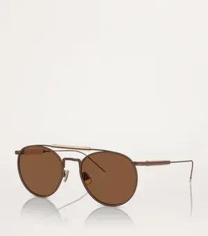 Brunello Cucinelli Injected Bc2004st Sunglasses - Brown