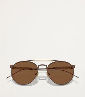 Brunello Cucinelli Injected Bc2004st Sunglasses - Brown