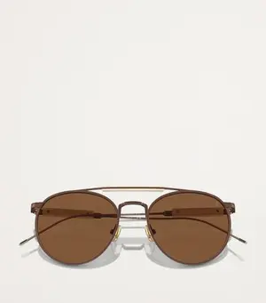 Brunello Cucinelli Injected Bc2004st Sunglasses - Brown