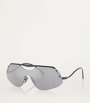 FERRARI Metal Sports Sunglasses - Black
