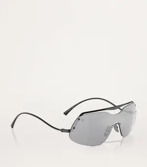 FERRARI Metal Sports Sunglasses - Black
