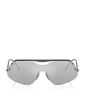 FERRARI Metal Sports Sunglasses - Black