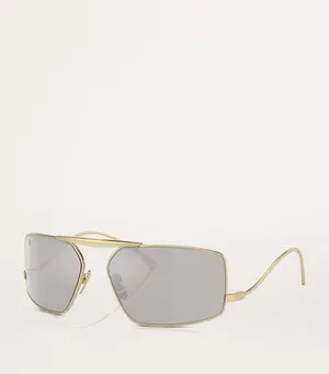 FERRARI Metal Rectangular Sunglasses - Gold