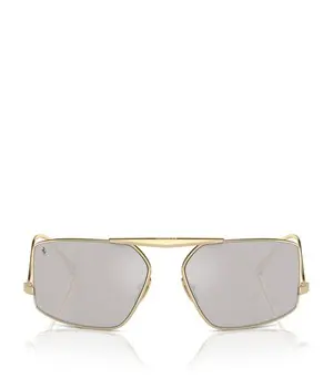 FERRARI Metal Rectangular Sunglasses - Gold