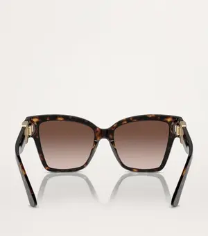Dolce & Gabbana Acetate Cat Eye Sunglasses - Brown
