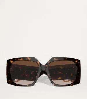 JIMMY CHOO Acetate Oversized Sunglasses - Brown