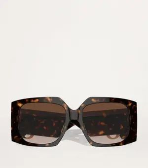 JIMMY CHOO Acetate Oversized Sunglasses - Brown