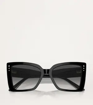 JIMMY CHOO Acetate Cat Eye Sunglasses - Black