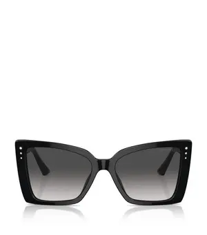 JIMMY CHOO Acetate Cat Eye Sunglasses - Black