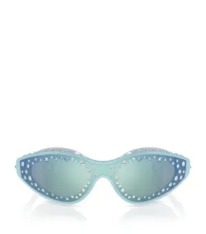 SWAROVSKI Embellished Sunglasses - Blue