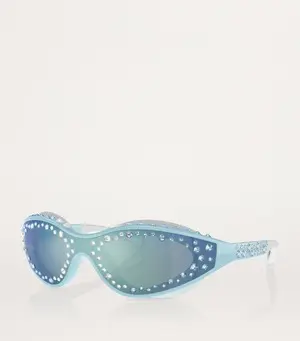 SWAROVSKI Embellished Sunglasses - Blue