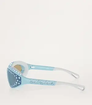 SWAROVSKI Embellished Sunglasses - Blue