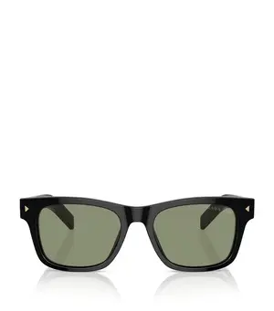 Prada Acetate Wayfarer Sunglasses - Black
